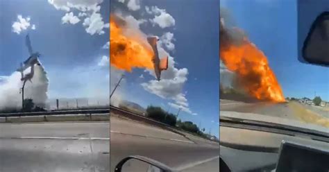 VIDEO Captan el momento exacto en que una avioneta capotó en la Ruta
