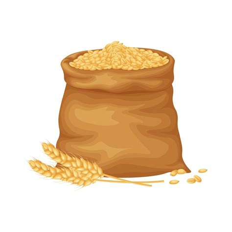 Una Bolsa De Trigo Una Bolsa Llena De Granos De Trigo Espigas De Trigo