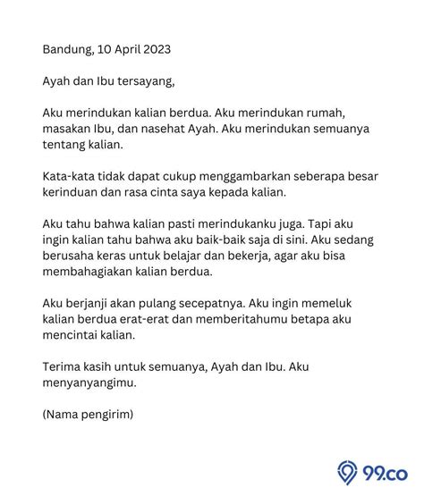8 Contoh Surat Untuk Orang Tua Yang Singkat Dan Penuh Makna