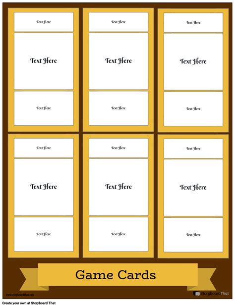 Game Card Maker Create Playing Cards StoryboardThat