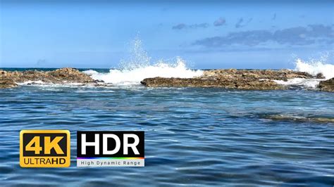 Relaxing Sound Of Ocean Waves Crashing On Rocks K Asmr No Loop Youtube