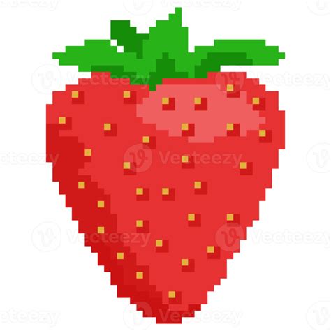 Strawberry Pixel Art Png