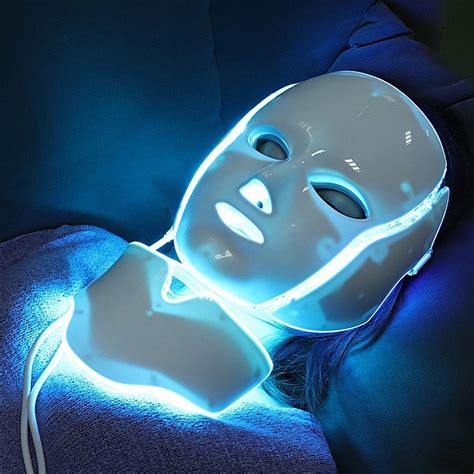 Máscara Led Facial E Pescoço Estética 7 Cores Fototerapia Mercado Livre