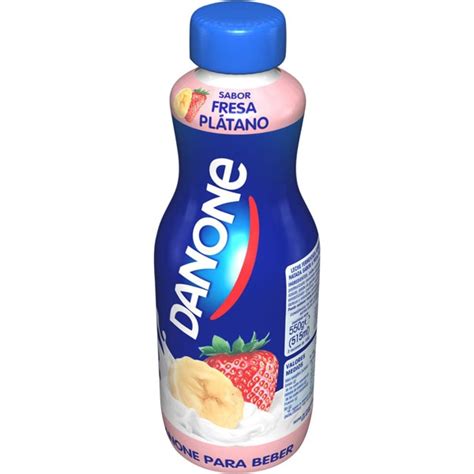 Comprar yogur líquido sabor fresa y plátano botella 550 g DANONE
