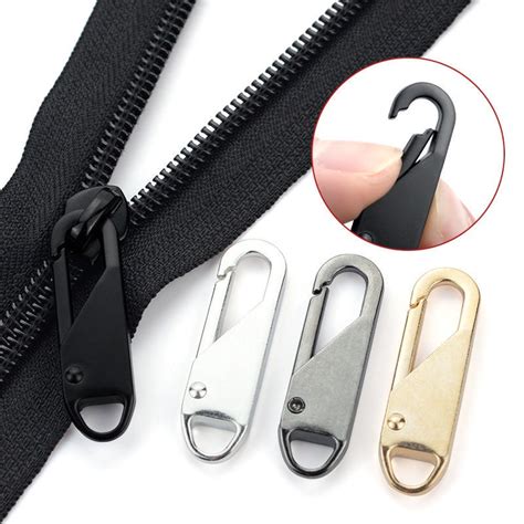 5Pcs Zipper Slider Puller Instant Zipper Repair Kit Replacement For