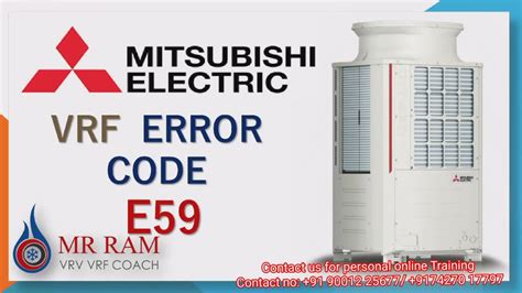 MITSUBISHI VRF Error Code E59 English YouTube