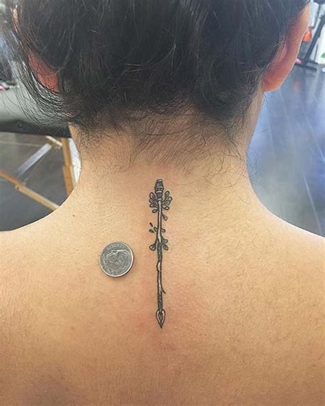 Beautiful Back Of Neck Flower Tattoos For Females Get Inspired With