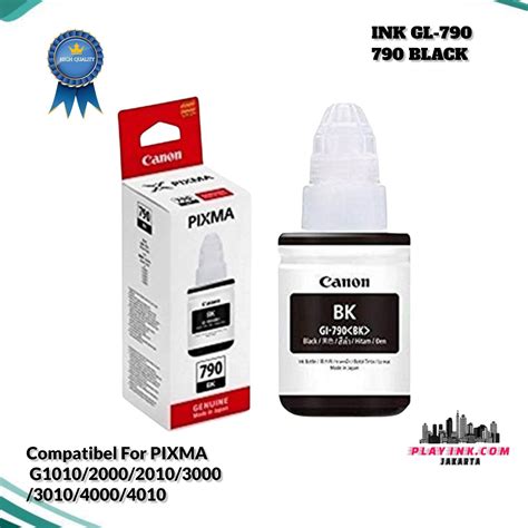 PLAY INK Tinta Canon PIXMA GL 790 Black Original G1010 G2010