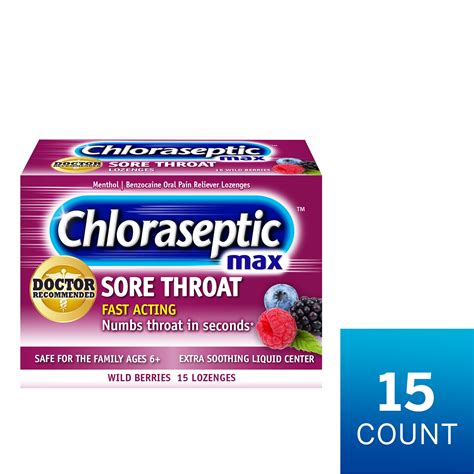 Buy Chloraseptic Max Strength Sore Throat Lozenges Wild Berries Flavor