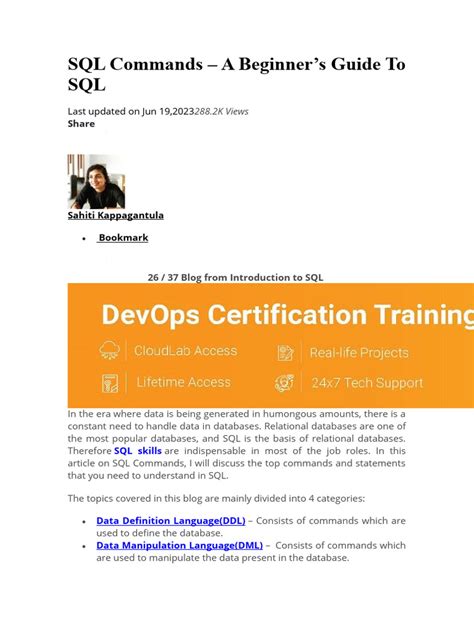 sql commands pdf database index relational database