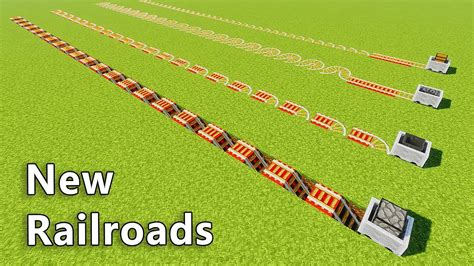 New Ways To Build Fastest Railroad In Minecraft Youtube
