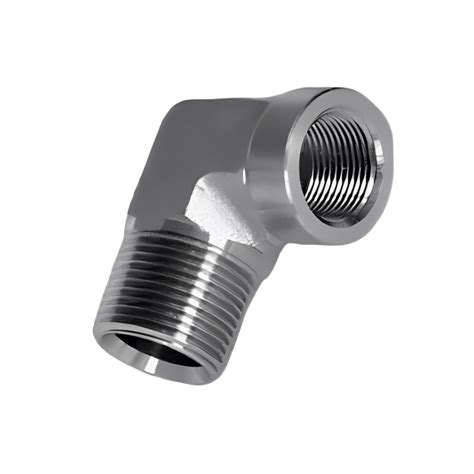 Adaptador cotovelo 90 graus macho x fêmea NPT Plasnox