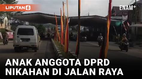 Duh Tenda Acara Nikah Anak Anggota DPRD Kepri Tutupi Jalan Raya