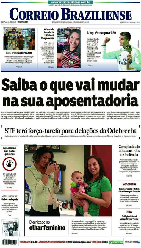 Confira A Capa Do Jornal Correio Braziliense Do Dia