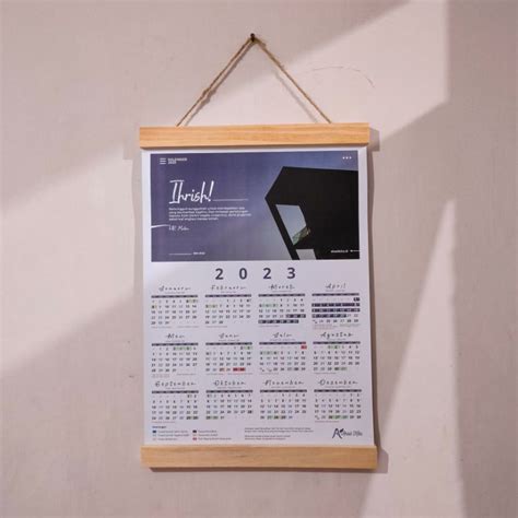 Jual Kalender Dakwah Dinding Ihrish Aesthetic Minimalist