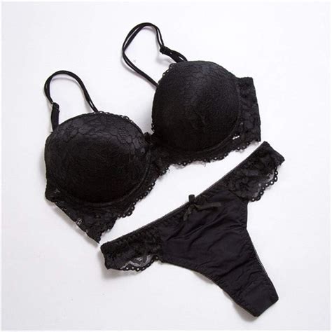 ZJY BH Panty Set Plus Size BH und String Set Bügel Push Up BH Set Zwei