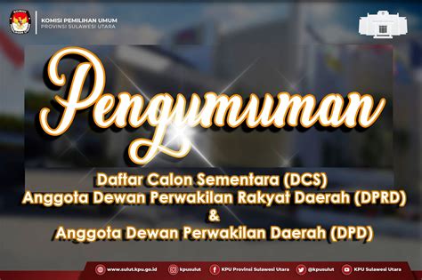 Pengumuman DCS Anggota DPRD Dan DPD Pemilu Tahun 2024 Indo Siber