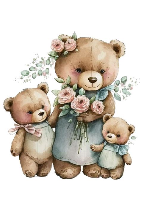 Pin De Nathalie Em Illustration TEDDY BEARS NOUNOURS Desenho De