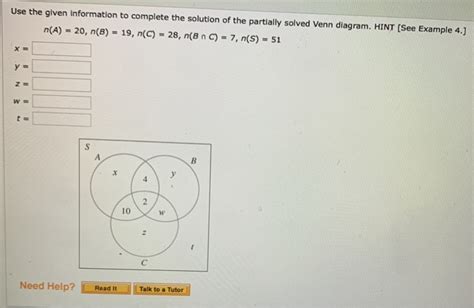 solved use the given information to complete the solution of