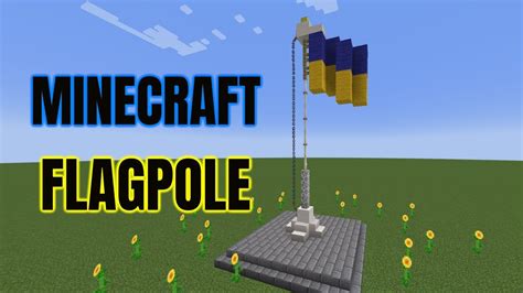 Minecraft FLAGPOLE With Ukraine S Flag Tutorial YouTube