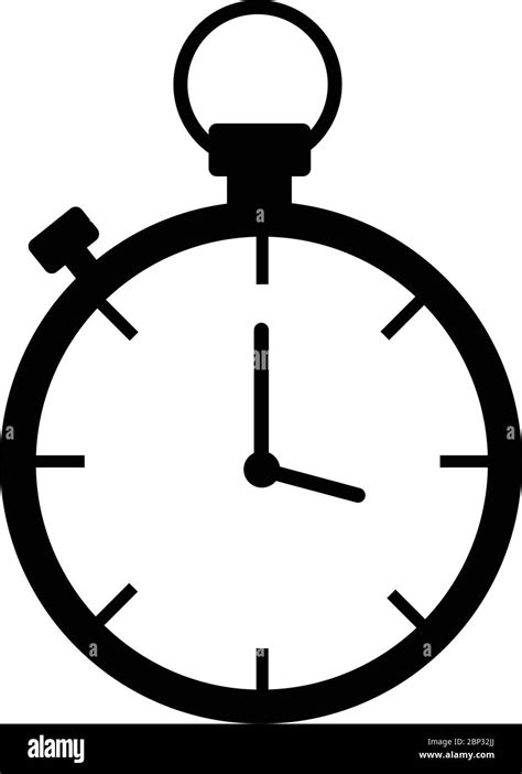 Stopwatch Icon Timer Vector Isolated On White Stock Vector Image Art