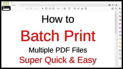 How To Batch Print Multiple PDF Files Super Quick Easy Without