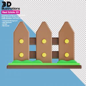 Cerca De Madeira Elemento 3D Para Composição PSD download Designi