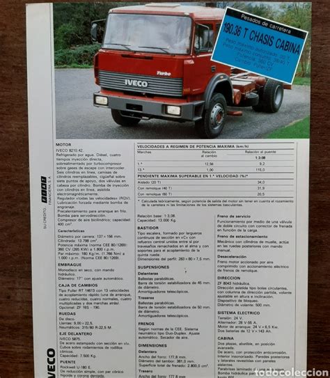 ficha camion iveco 190 36 Comprar Catálogos publicidad y libros de