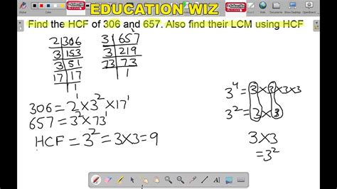 find the hcf of 306 and 657 also find their lcm using hcf class 10 maths chapter 1 real