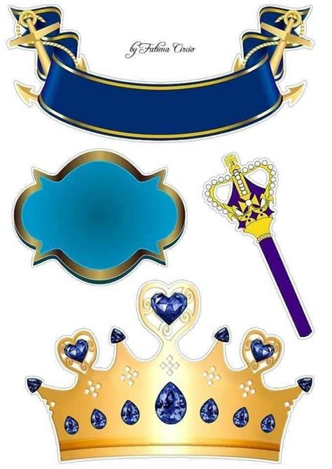 A Set Of Royal Crowns With Blue Ribbons
