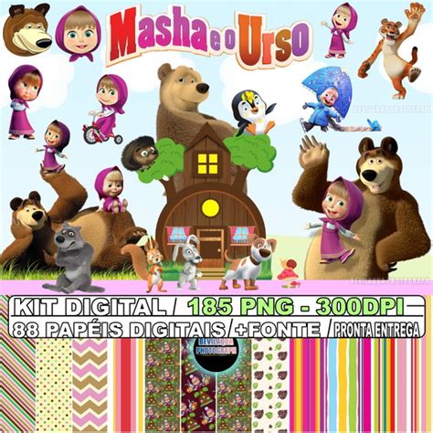 Kit Digital Masha E O Urso Elo Produtos Especiais