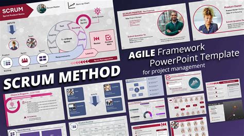 Interactive Scrum Board Diagram Powerpoint Template