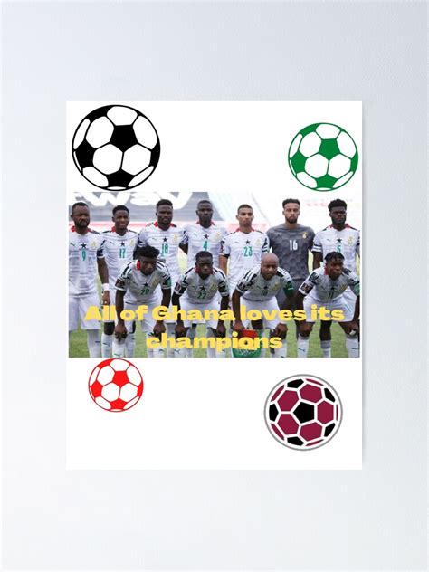 World Soccer Championship Qatar 2022 Ghana National Team Poster For