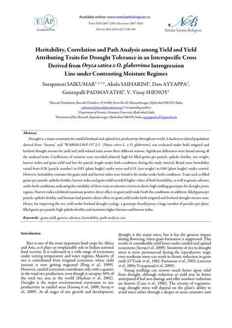 [pdf] heritability correlation and path analysis among yield and yield attributing traits for