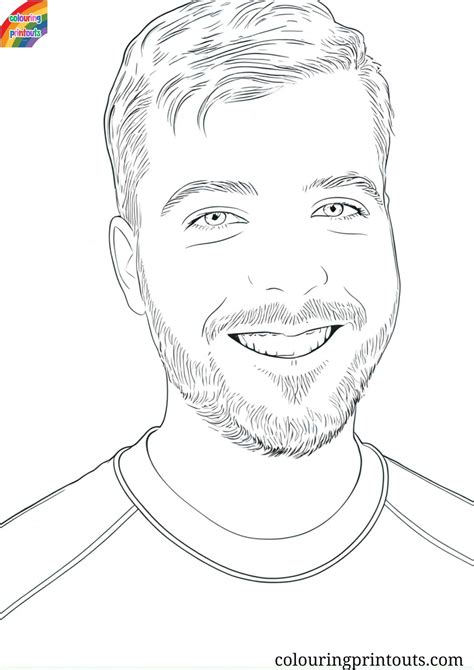 Mrbeast Coloring Pages Free Pdf Printables