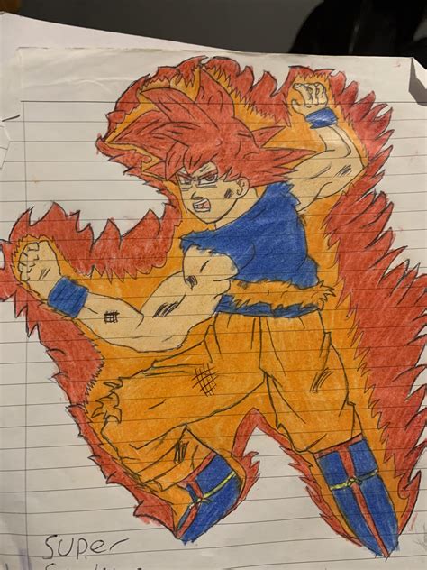 Goku Super Saiyan 4 Kamehameha Drawing