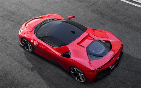 X Ferrari Sf Stradale Assetto Fiorano Upper View K Hd
