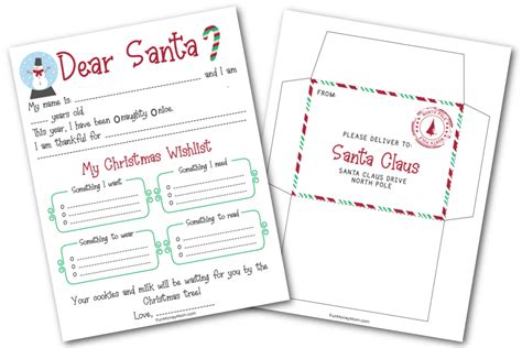 Free Printable Christmas Wish List For Santa Fun Money Mom