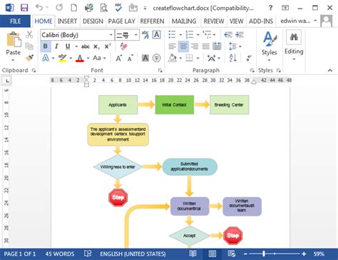 Creating A Process Flow Chart In Word Wiring Diagram Directo