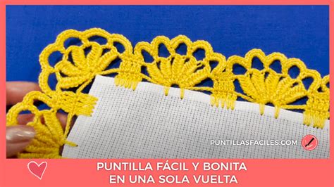 Puntilla Fácil y Bonita en una sola vuelta Tutorial paso a paso