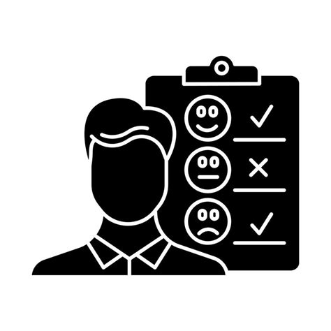 Survey Questionnaire Glyph Icon Negative Space Glyphs Surveys
