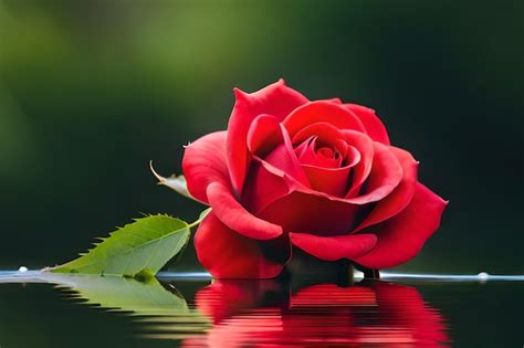 Rosas vermelhas nos papéis de parede da água Foto Premium
