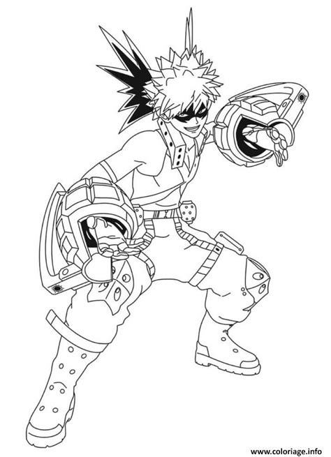 Coloriage Cool Bakugo My Hero Academia Dessin My Hero Academia à imprimer