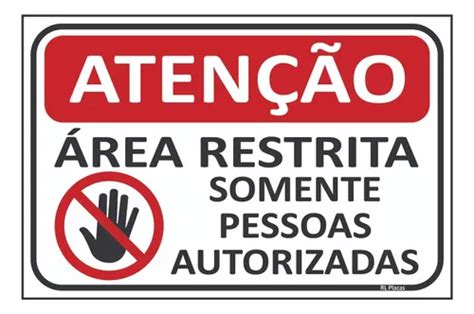 Placa Sinaliza O Rea Restrita Aviso X Cm Ps Mm Mercadolivre