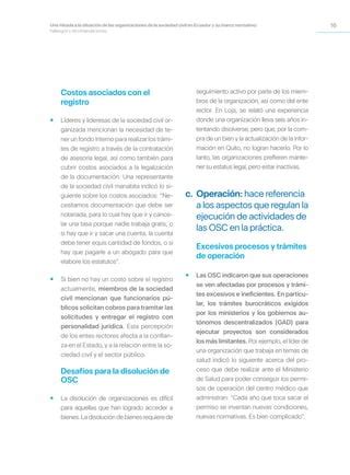 Una mirada a la situación de las organizaciones de la sociedad civil en