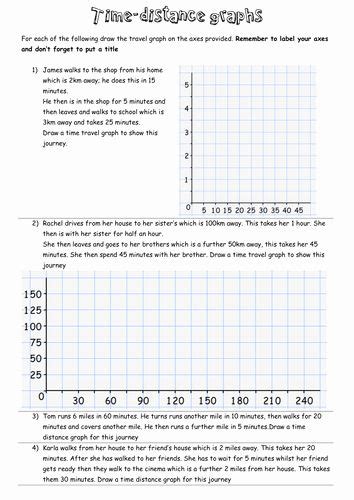The Distance Graph Worksheet For Students To Practice Their Numbers And
