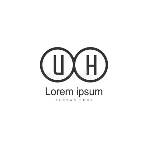 UH Letter Logo Design Creative Modern UH Letters Icon Illustration