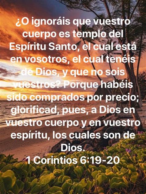 Corintios O Ignor Is Que Vuestro Cuerpo Es Templo Del