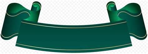 A Green Ribbon With Gold Trim Around It