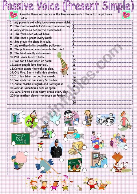 Passive Voice Present Simple ESL Worksheet By Cartuxa